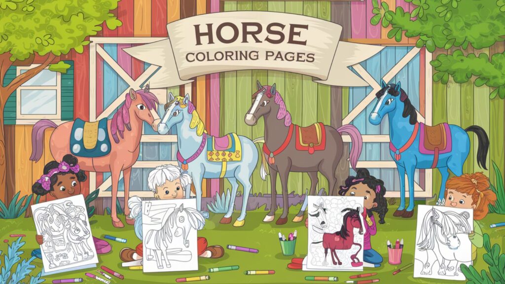 Horse Coloring Pages: Free Printable PDFs For Kids 🐴 - Children ...