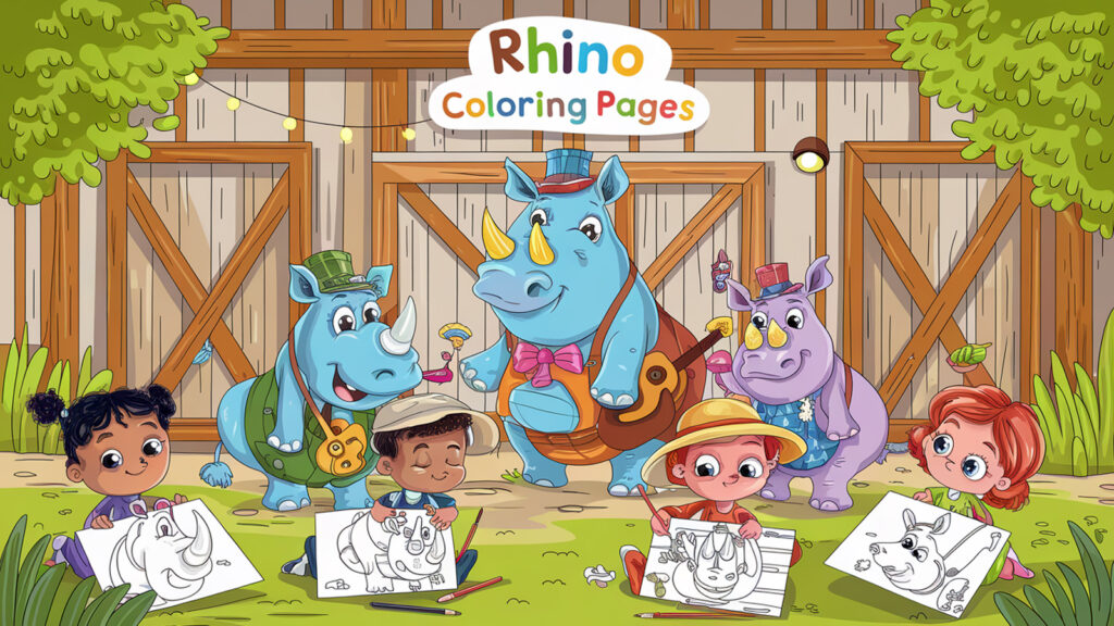 Rhino Coloring Pages for Kids: Free Printable PDFs! 🦏 - Children ...
