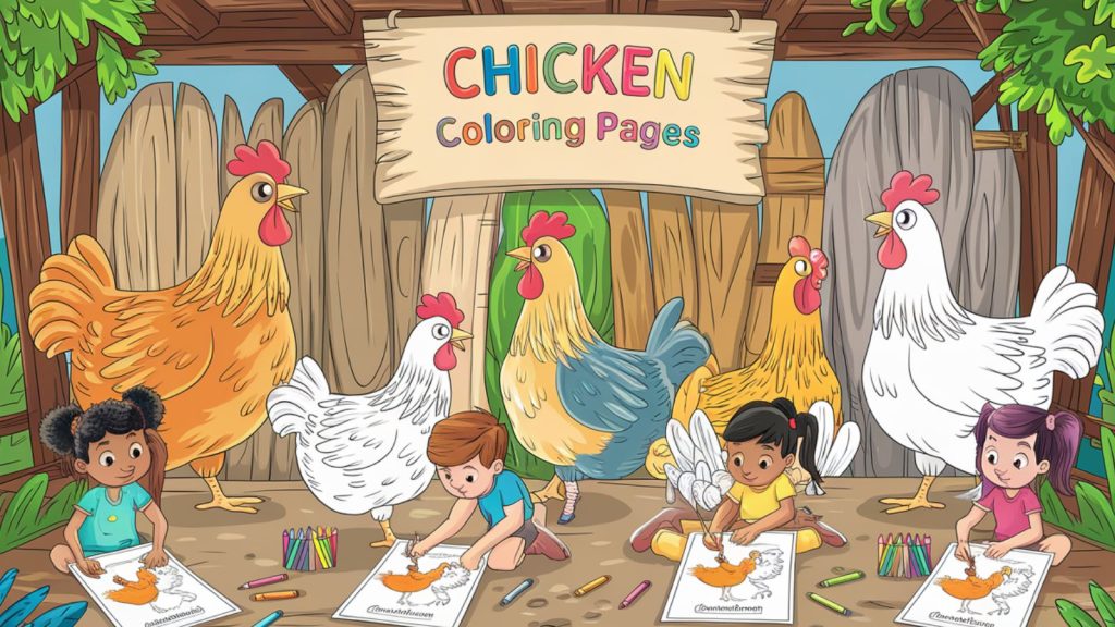Chicken Coloring Pages - Free Printable PDFs For Kids🐓 - Children ...