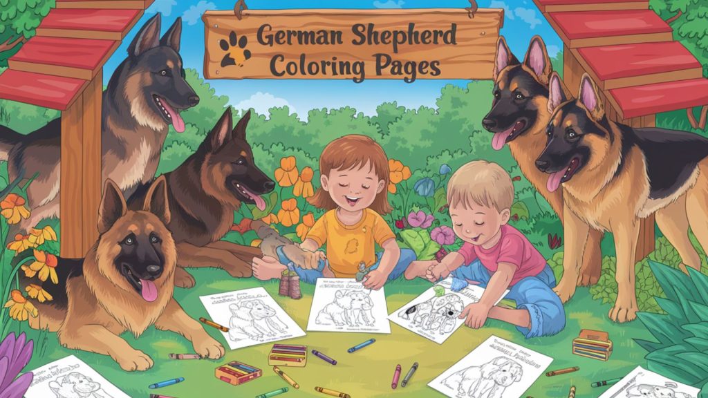 German Shepherd Coloring Pages- Free Printable PDFs For Children 🐕🐾 ...
