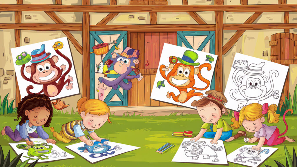Monkey Coloring Pages Free Printables For Kids 🐒 - Children Coloring Pages