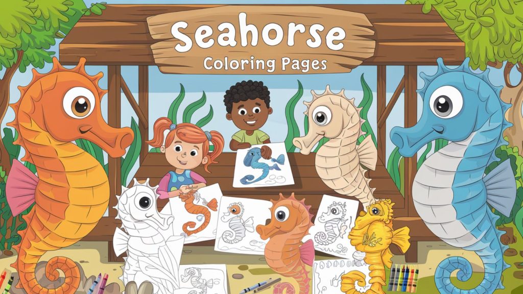 Seahorse Coloring Pages - Download Free Printables For Kids🐉 - Children ...