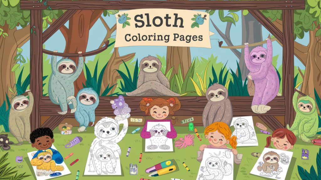 Sloth Coloring Pages 🦥- Download Free Printables For Kids - Children ...