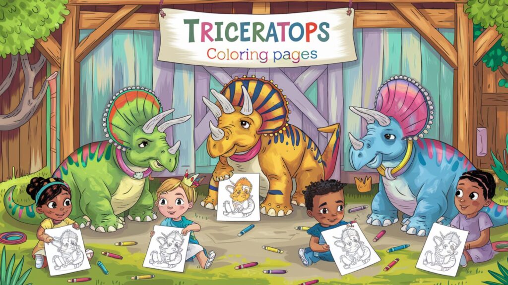 Triceratops Coloring Pages 🦕- Raa-wre Some Fun For Kids - Children ...