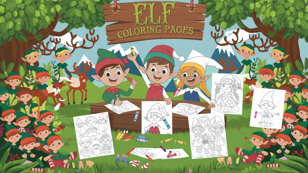 Elf Coloring Pages- Free Printables For Children 🧝‍♀️🎅 - Children ...