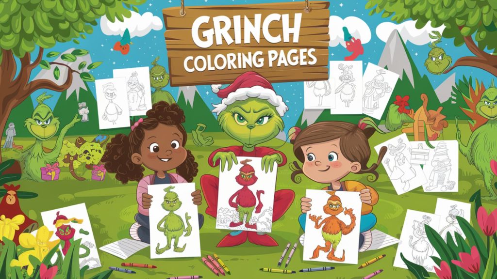 Grinch Coloring Pages - Free PDF Printables For Children 😈💚 🎅 ...