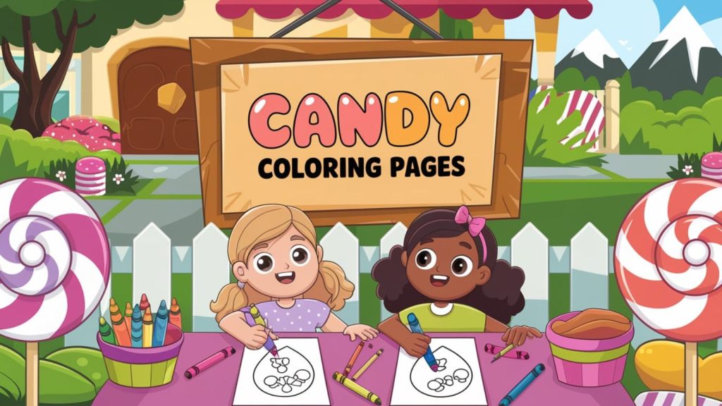 Candy Coloring Pages - Free PDF Downloads For Kids🍭 - Children Coloring ...