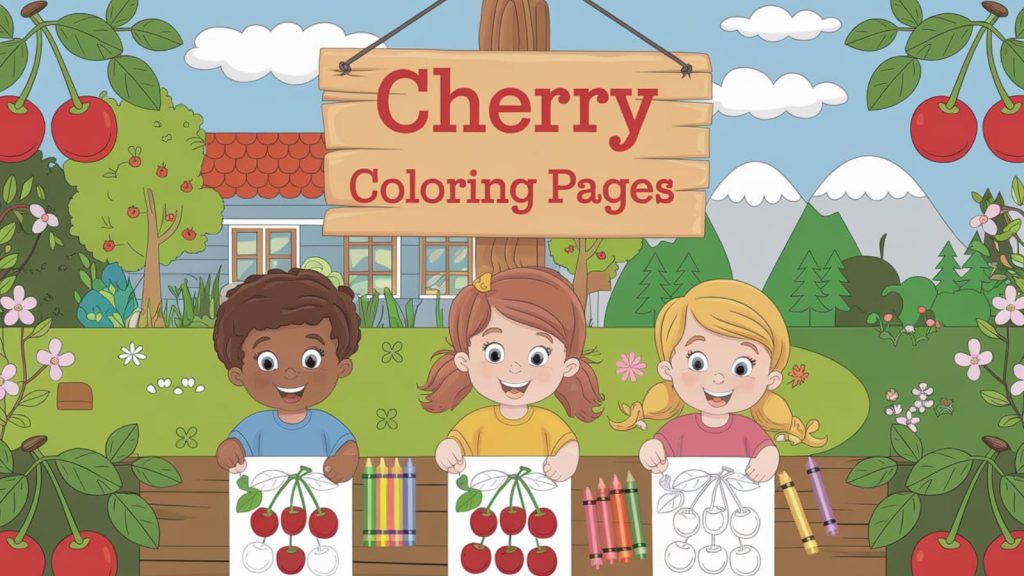 Cherry Coloring Pages - Free PDF Printables For Kids🍒🌳🎨 - Children ...