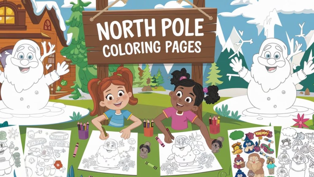 North Pole Coloring Pages - Free PDF Printables For Kids 🌨️ - Children ...