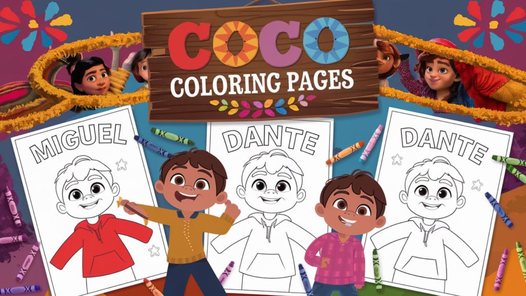 Coco Coloring Pages - Free PDF Printables For Kids 🦴🎸🦮 - Children ...
