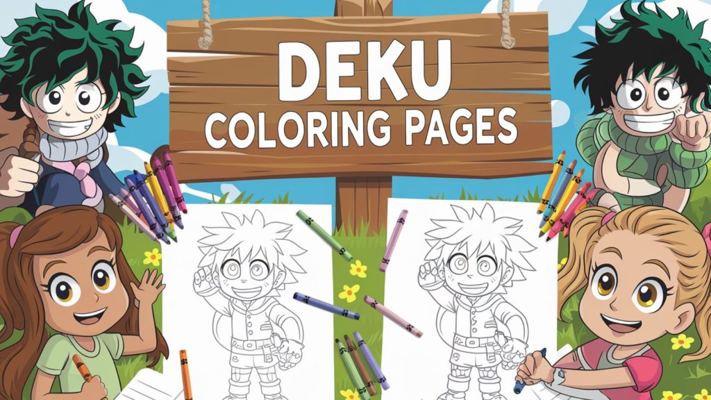 Deku Coloring Pages - Free PDF Printables For Kids 🦸‍♂️🎌 - Children ...
