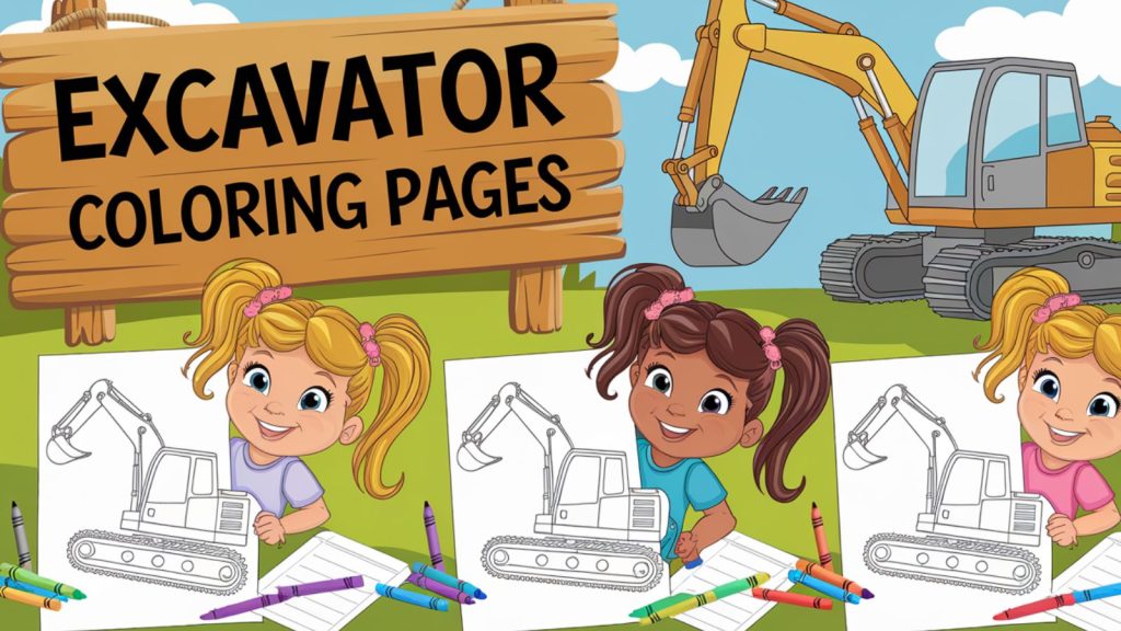 Excavator Coloring Pages - Free PDF Printables For Kids 🚜 - Children ...