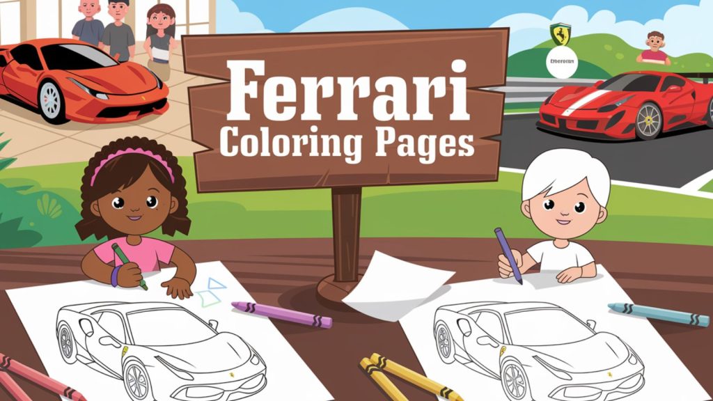 Ferrari Coloring Pages - Free PDF Printables 🚗 - Children Coloring Pages