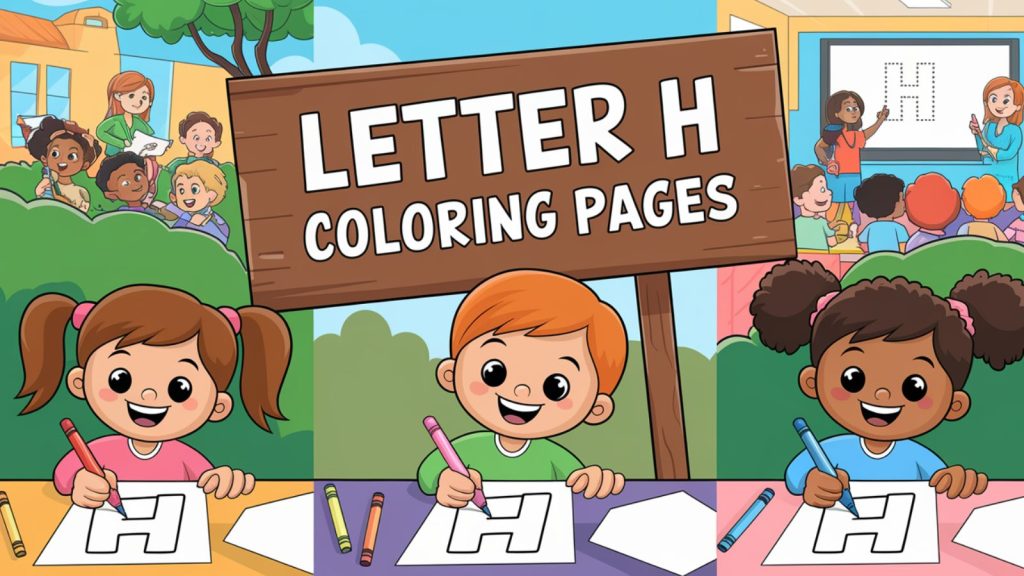 Letter H Coloring Pages - Download Free PDF Printables 🅷🎨🖍️ - Children ...