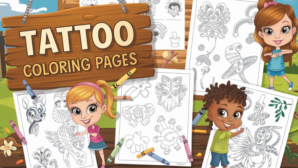 Tattoo Coloring Pages - Free PDF Printables For Kids 🐍💀🌊 - Children ...