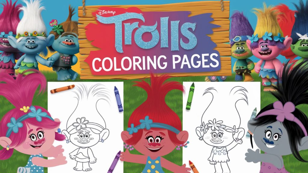 Trolls Coloring Pages - Free PDF Printables For Kids 🚞🏡💙 - Children ...