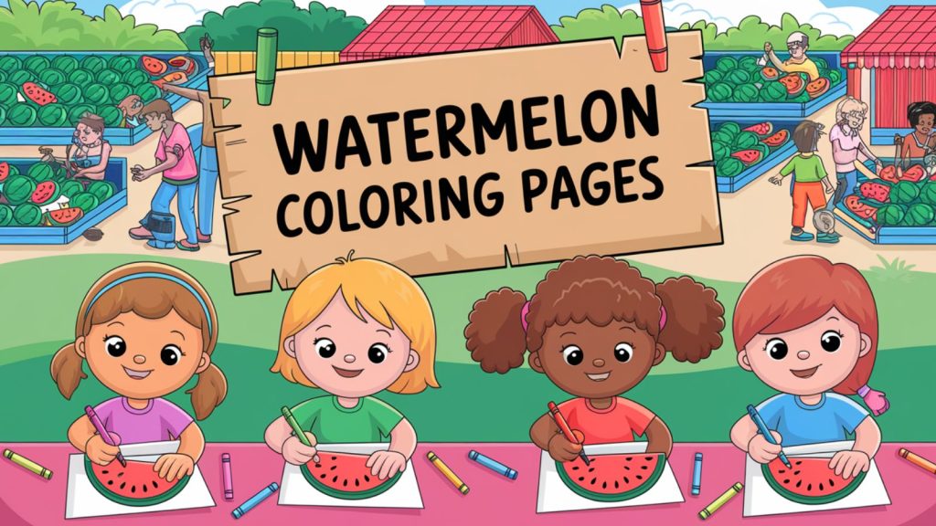 Watermelon Coloring Pages - Free PDF Printables 🍉 🌱 - Children Coloring ...