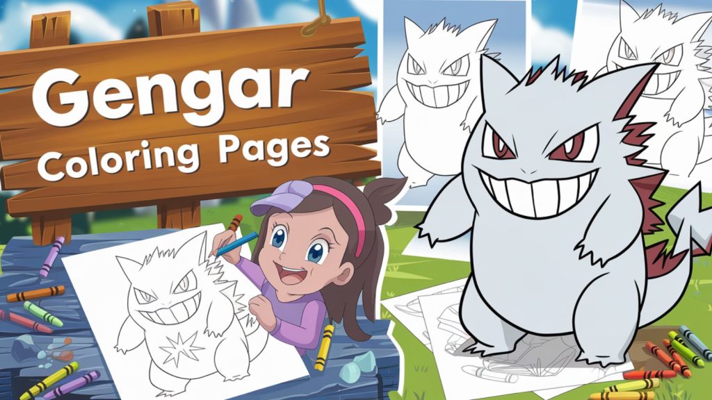 Gengar Coloring Pages - Download Free PDF Printables For Kids 👾 👹 ...