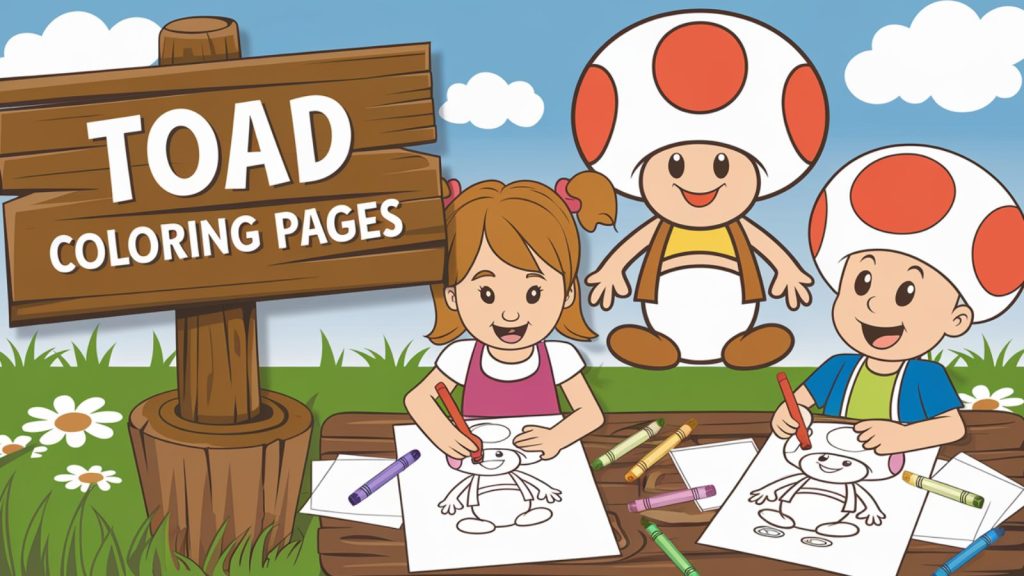 Toad Coloring Pages - Free PDF Printables 🍄🎨💛🏁 - Children Coloring Pages