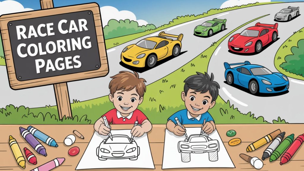 Race Car Coloring Pages - Free PDF Printables 🏁🏃‍♂️🏎️ - Children ...