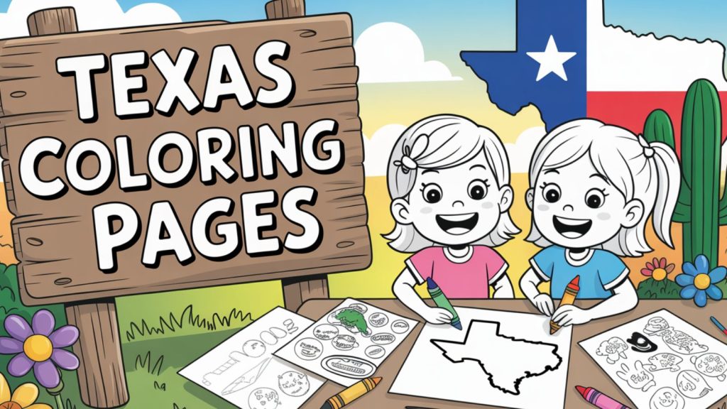 Texas Coloring Pages - Free PDF Printables 🤠🌵🐎🧲 - Children Coloring Pages