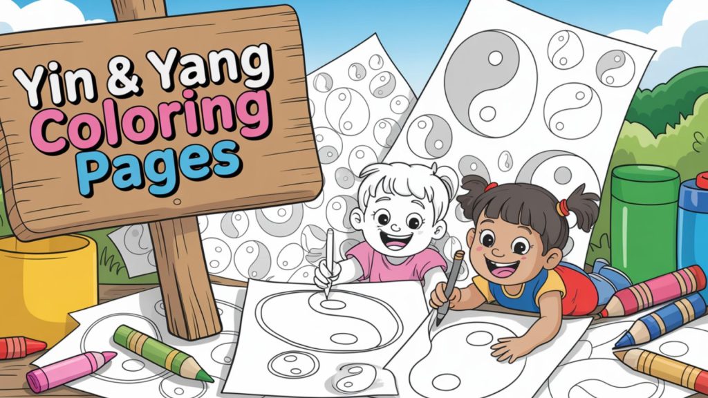 Yin & Yang Coloring Pages - Free PDF Printables ⚫⚪🧘 - Children Coloring ...