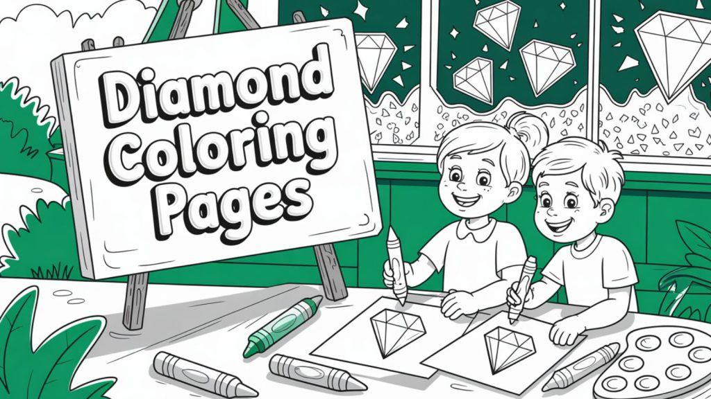 Diamond Coloring Pages - Free PDF Printabes 💎 🌍🔥🎨🌈 - Children Coloring ...