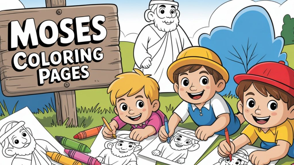 Moses Coloring Pages - Free PDF Printables 👶🏽🧺⛰️🌿 - Children Coloring Pages