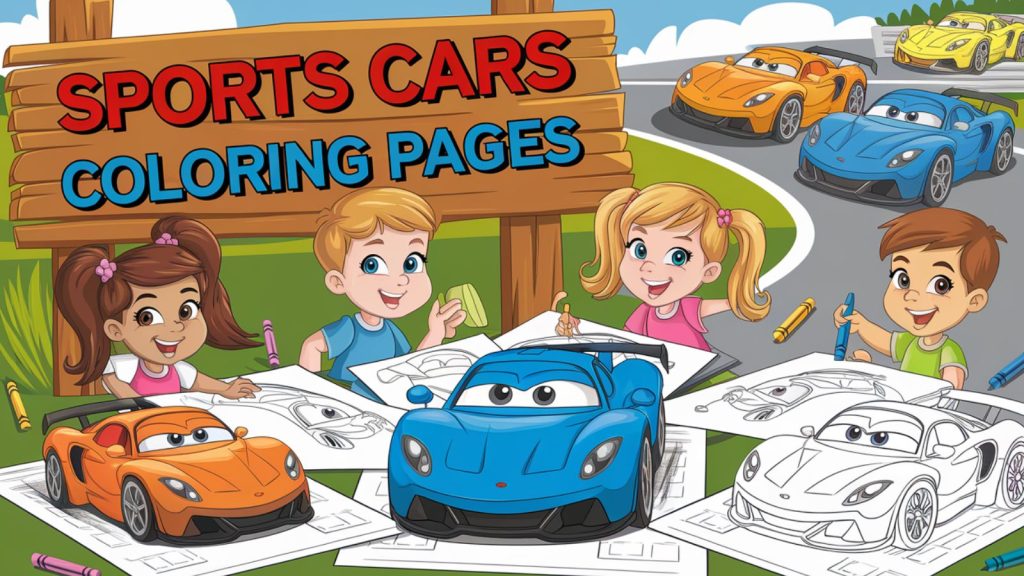 Sports Cars Coloring Pages - Free PDF Printables 🏎️💨🔧🚗 - Children ...